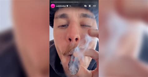 Justin Bieber Shares Bizarre Video Smoking Large Blunt