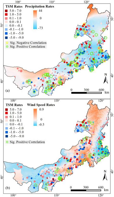Spatial Distributions Of The Changing Rates For Tsm And Meteorological