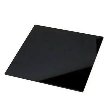 Glossy Rectangular Black Extruded Acrylic Sheets Thickness 2mm To