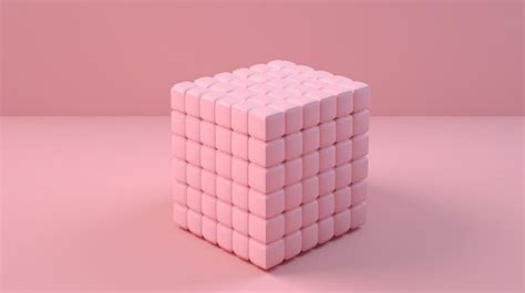Premium Ai Image Pink Cubes On A Pink Background