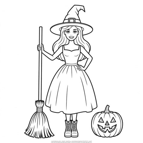 Ausmalbild Barbie Halloween Ausmalbilder Ausdrucken
