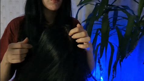 ASMR Parting Hair With Nails Tingly Scalp Scratching No Talking