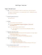 BIO 205 Topic 2 Study Guide Docx BIO 205 Topic 2 Study Guide Chapter 4 Microbial Growth