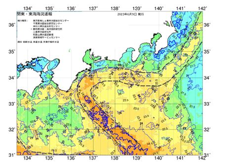 広域版海の天気図2023年6月9日 東京都島しょ農林水産総合センター