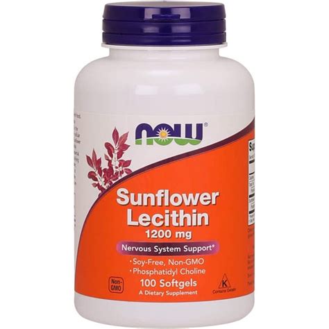 Now Foods, Lecithin Sunflower (100 капс.), лецитин из подсолнечника ...