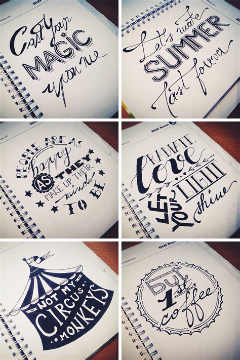 Hand Drawn Lettering Set On Behance