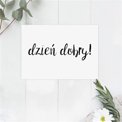 Kartka Dzień dobry My White Type