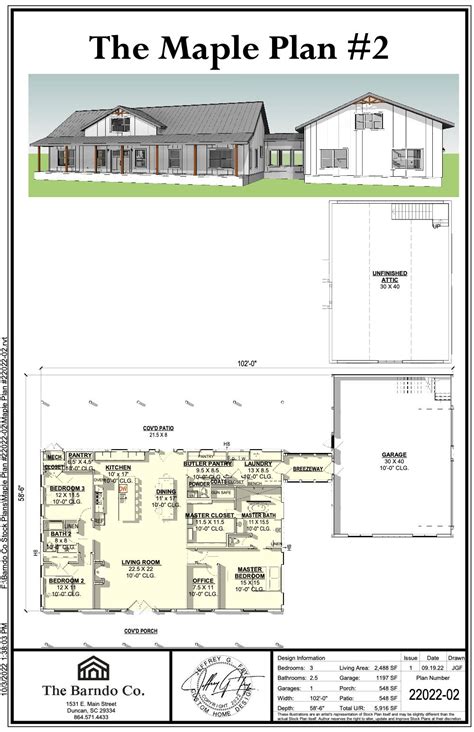 50x100 Barndominium Floor Plans With Shop The Maple Plan 2 In 2023
