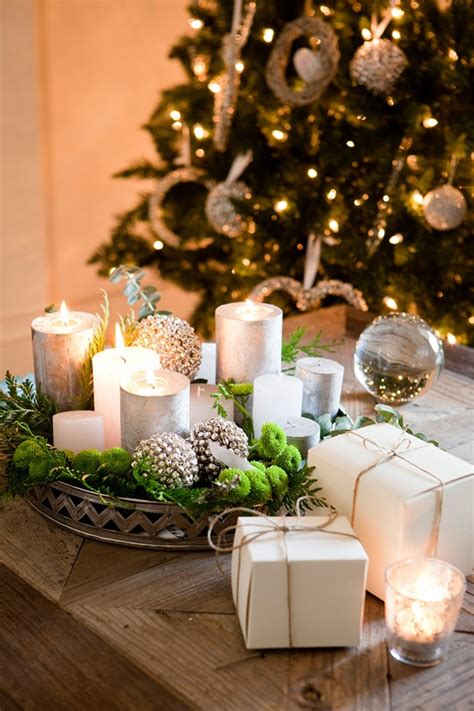 ideas para decorar la mesa navideña con velas