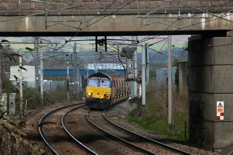 Freight Train With Class 66 Loco Carnforth Wcml Editorial Photo Image Freight Train With Class 66 Loco Carnforth Wcml Editorial Photo Image