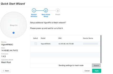 Creating A Mesh Network Using Draytek Access Points No Router Ap