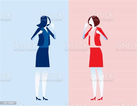 심각한 무역 긴장 또는 무역 전쟁 개념 비즈니스 금융 및 경제 전쟁 벡터 일러스트 미국과 중국 사이 무역 적자를 묘사 경제에