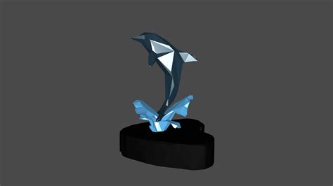 Stl File Dolphin Low Poly 🐬 Obj・3d Printer Design To Download・cults
