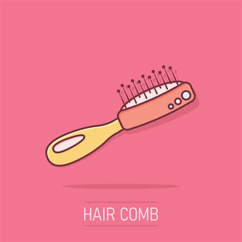 Icono De Cepillo De Pelo En Estilo Cómico Pictograma De Ilustración De