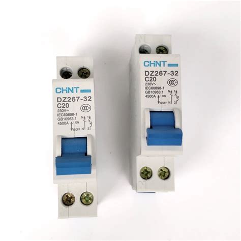 CHINT DNP 1P+N 20A MCB Double inlet and outlet air DZ267 1P+N C20A Mini ...