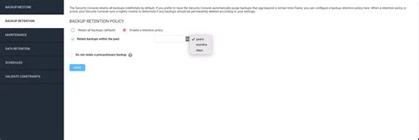 Database Backup Restore And Data Retention Nexpose Documentation