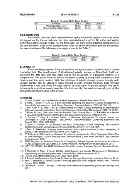 Private Cloud Storage Implementation Using Openstack Swift Pdf