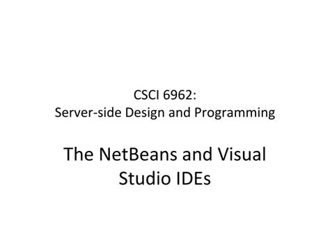 Ppt Csci 6962 Server Side Design And Programming Powerpoint