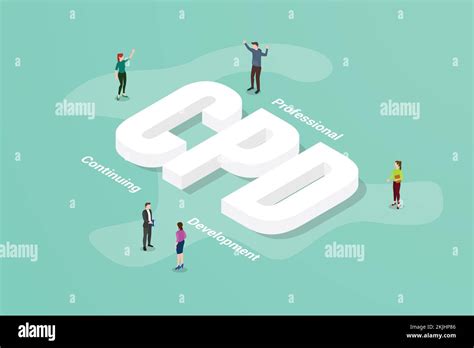 Cpd Continuing Professional Development Big Text Word And People Around