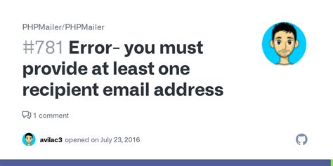 Error You Must Provide At Least One Recipient Email Address Issue