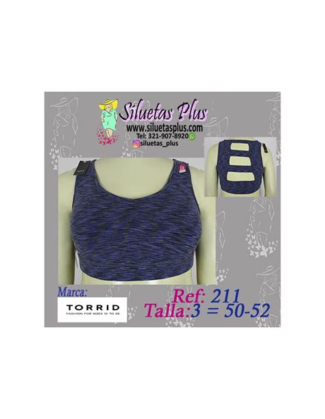 Brassier Talla Grande 3XL Top Deportivo Azul TORRID R0211