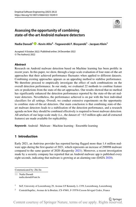 Pdf Assessing The Opportunity Of Combining State Of The Art Android