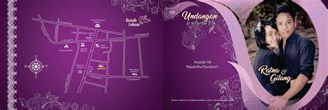 44 Desain Undangan Warna Ungu