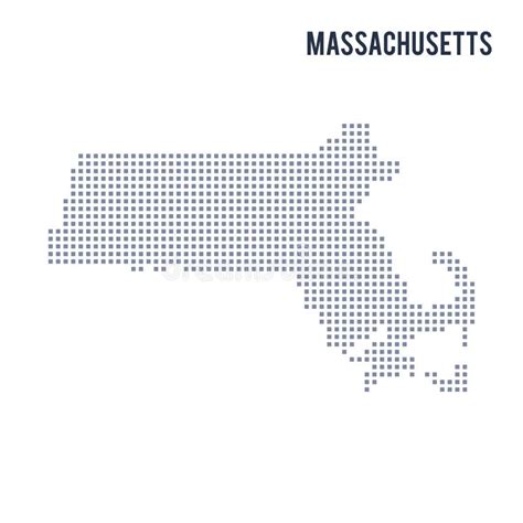 Massachusetts Map On White Background Massachusetts Black Silhouette