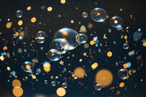 Premium AI Image | Bubbles and stars