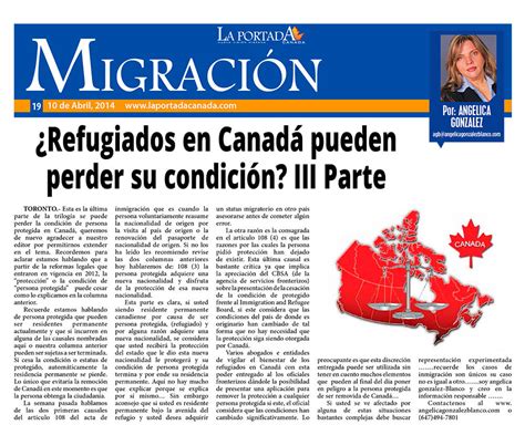 ¿refugiados En Canadá Pueden Perder Su Condición Iii Parte