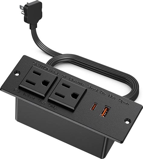 30w Usb C Recessed Power Stripultra Thin Flat Plug Power
