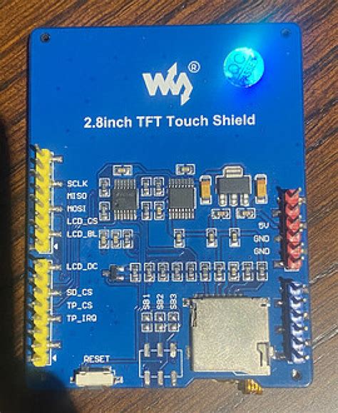 2 8Inch TFT Touch Shield Whyte Screen Displays Arduino Forum