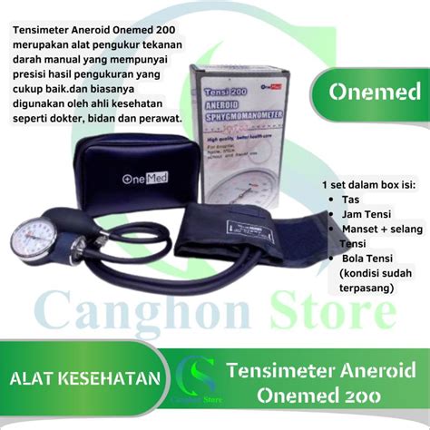 Jual Tensimeter Aneroid Onemed Black Tensi Onemed Alat Ukur Tekanan Darah Onemed Tensimeter