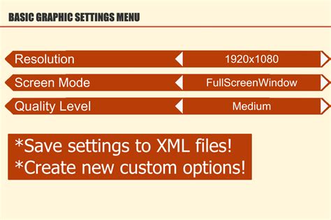 Basic Graphic Settings Menu Gui 工具 Unity Asset Store