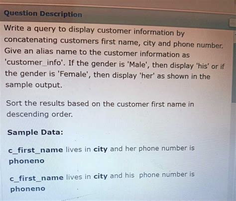 Question Description Write A Query To Display StudyX