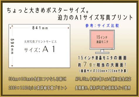 A1サイズ写真プリント A1サイズの大判写真プリントサービスのご案内