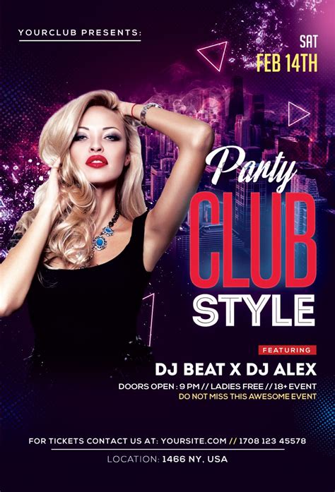 Ladies Party Freebie Psd Flyer Template Psdflyer
