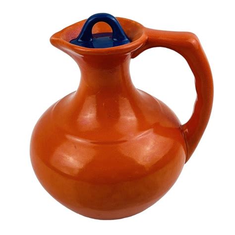 Gladding Mcbean Dining Vintage Gladding Mcbean Pottery Orange Jug
