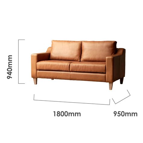 Douglas 2 Seater Leather Couch Ginger Incanda Furniture