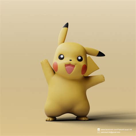 Pikachu 3d Template
