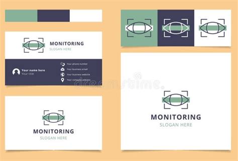 Monitoring Logo Concept Featuring Eye Inside Scanning Frame Stock
