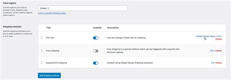 Weight Based Shipping For Woocommerce Conditions And Rates