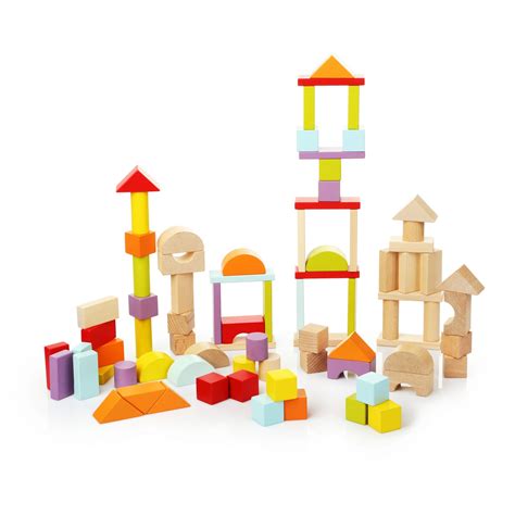 Ce130 Set De Construcción De Madera Colores Didacticoschile
