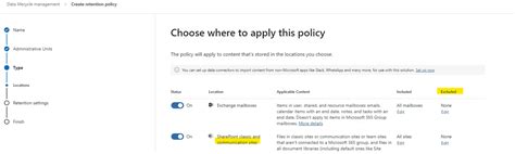 Unable To Remove Compliance Policy Applied On Sharepoint Online Site