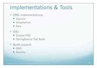 Modular Web Applications With Osgi Ppt