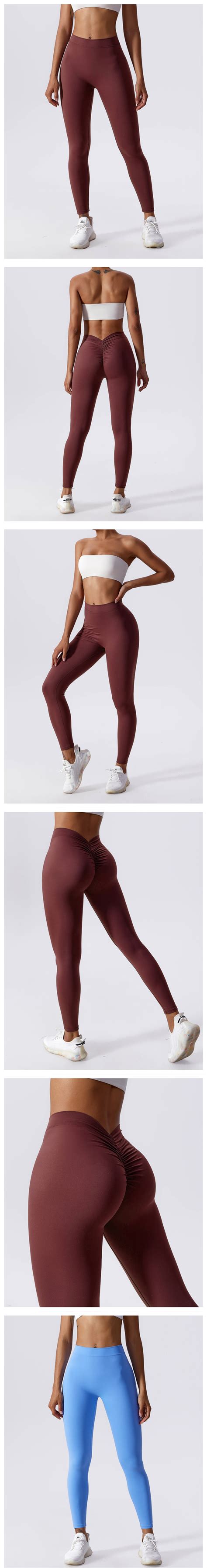 Womens Scrunch Ruched Butt Lifting Booty Enhancing Leggings High Waist