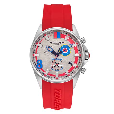 T18 Dreadnought 45mm Red Silicone Strap Torgoen
