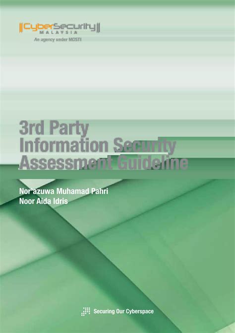 3rd Party Information Security Assessment Guideline Pdf Computing Technology And Computing
