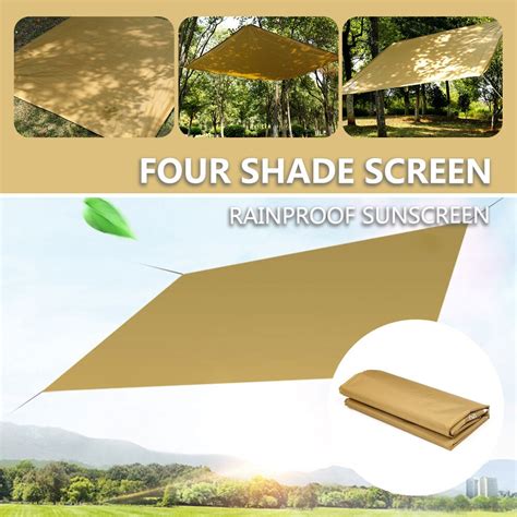 180cm Large Square Shade Screen Beige 190t Polyest Vicedeal