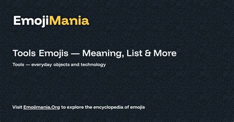 Tools Emojis — Meaning List And More Emojimania